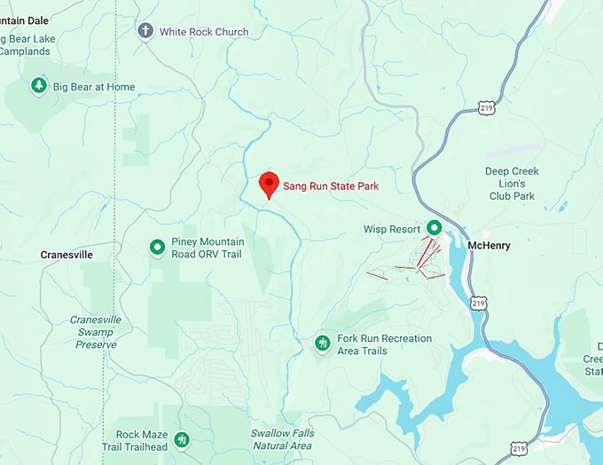16. sang run state park map