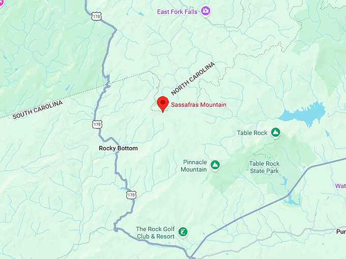 16. sassafras mountain map