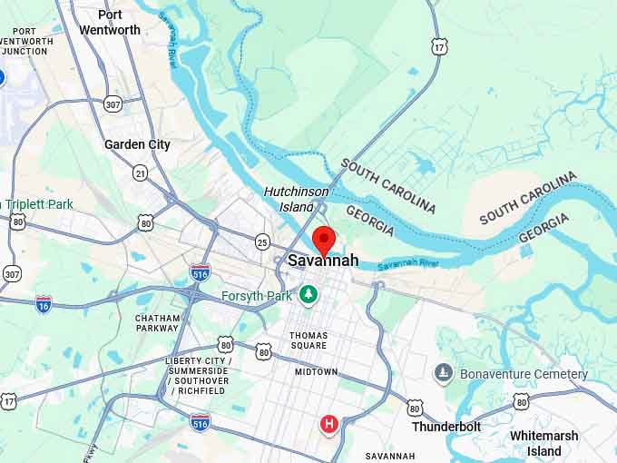 16. savannah ga map