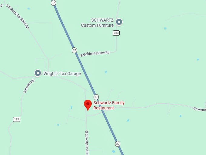 16. schwartz family restaurant map