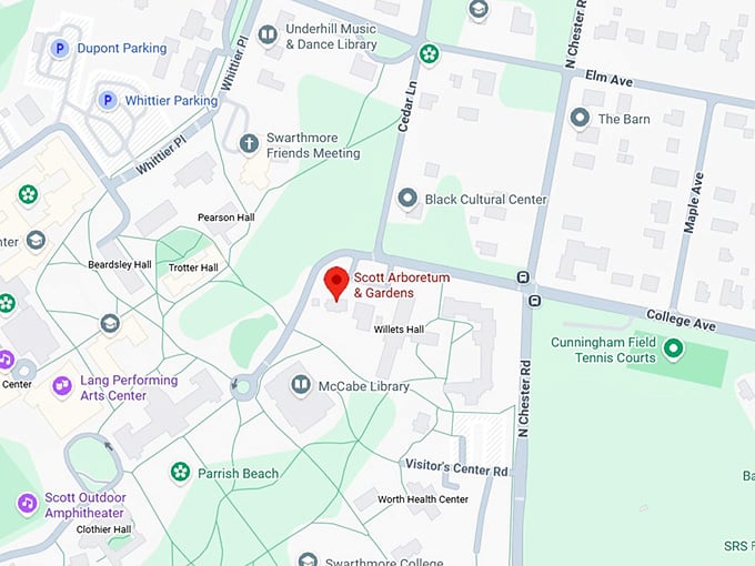 16. scott arboretum & gardens map