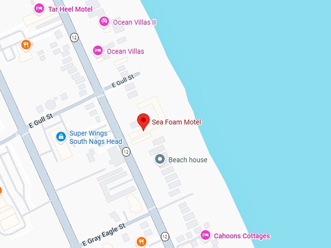16. sea foam motel map