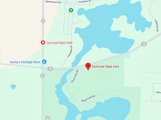 16. seminole state park map