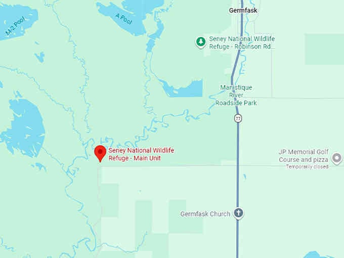 16. seney national wildlife refuge main unit map