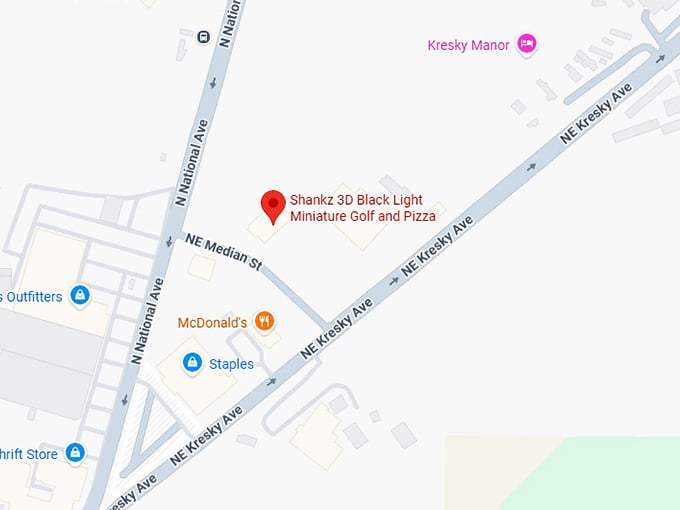 16. shankz 3d black light miniature golf and pizza map