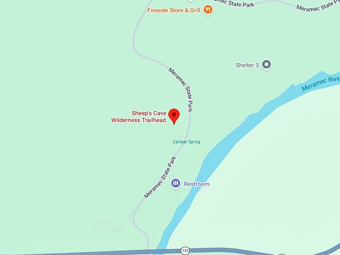 16. sheep&rsquo;s cave trail map