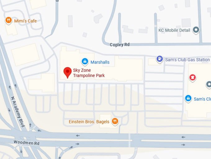 16. sky zone trampoline park map