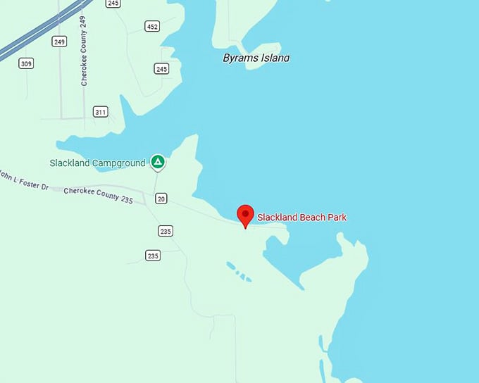 16. slackland beach park map