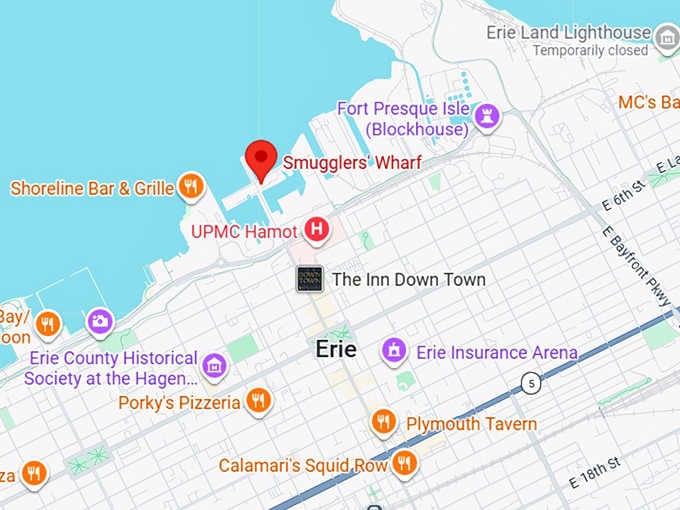 16. smugglers' wharf map