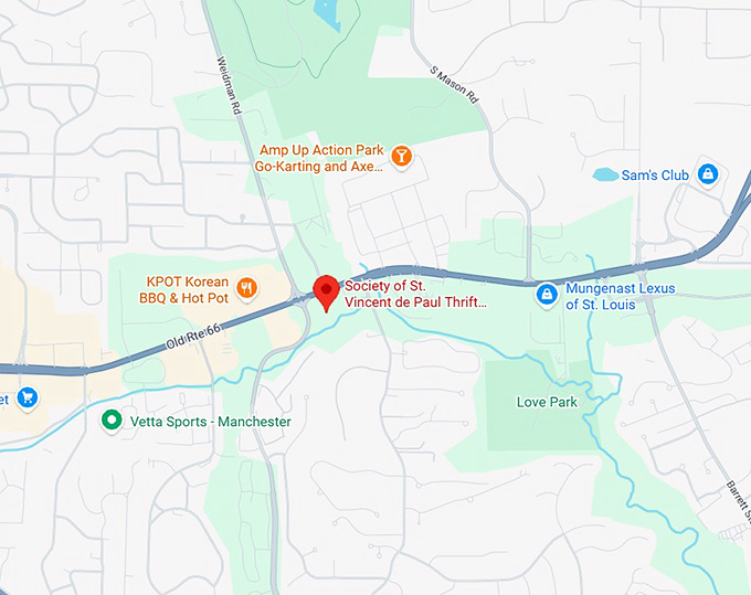 16. society of st. vincent de paul thrift store ballwin map