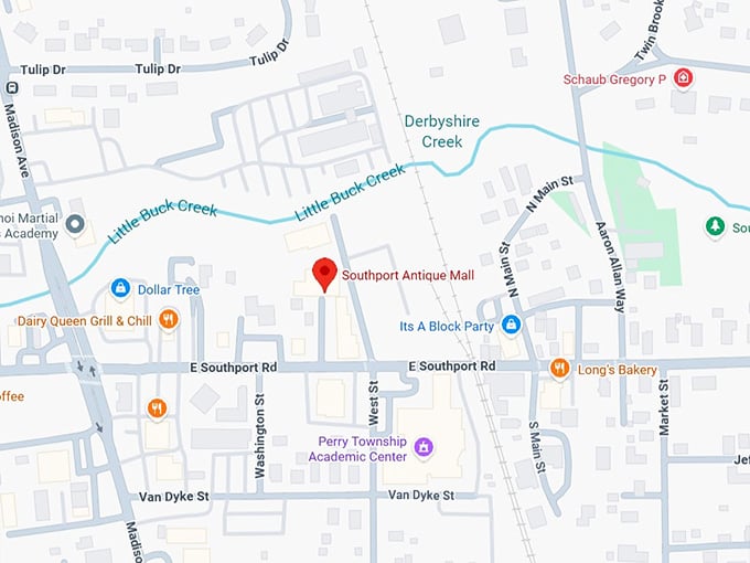 16. southport antique mall map