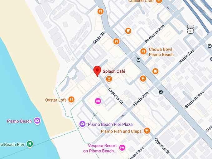 16. splash caf&eacute; map