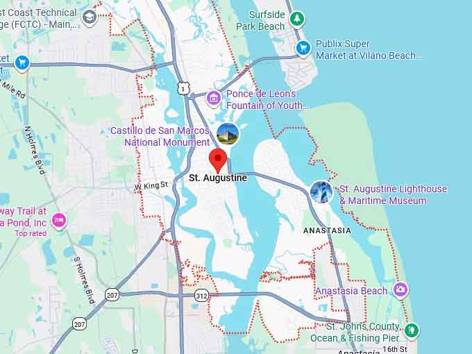 16. st. augustine map
