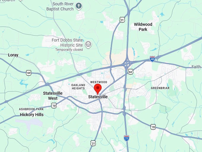 16. statesville nc map