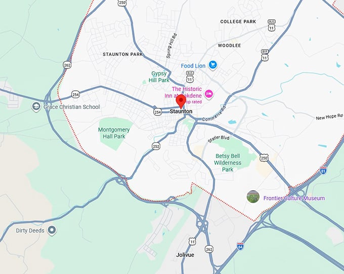 16. staunton, va map