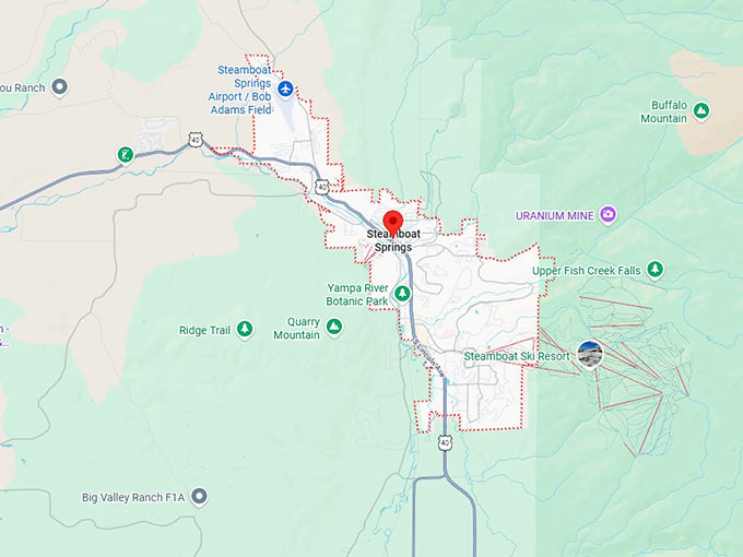 16. steamboat springs map