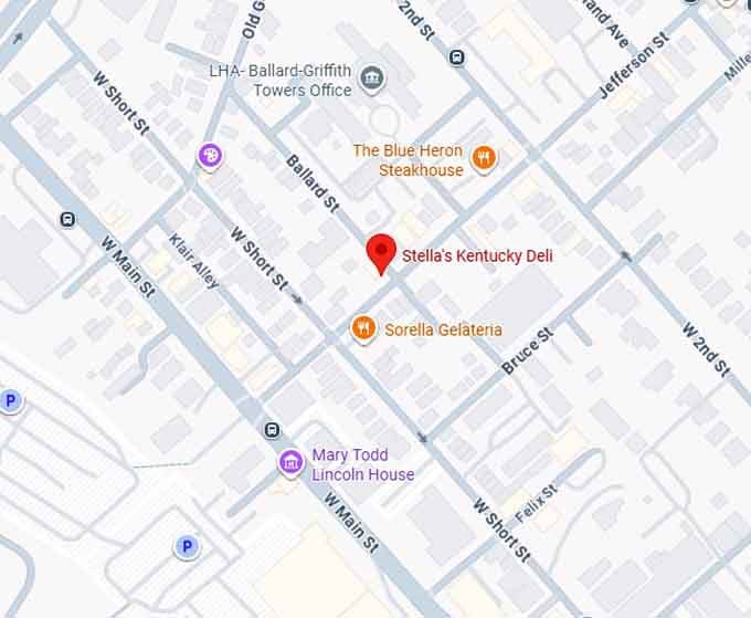 16. stella's kentucky deli map