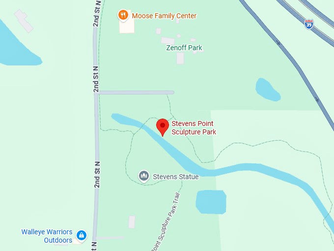 16. stevens point sculpture park map