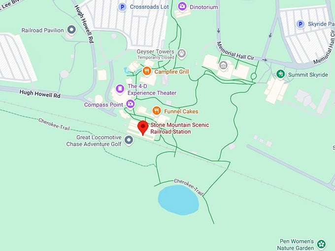 16. stone mountain scenic railroad station map