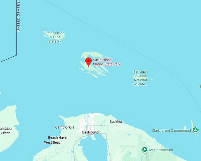 16. sucia island marine state park map