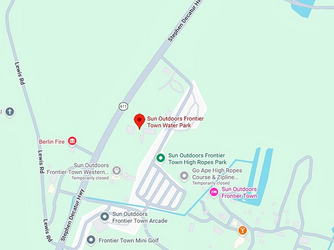 16. sun outdoors frontier town water park map