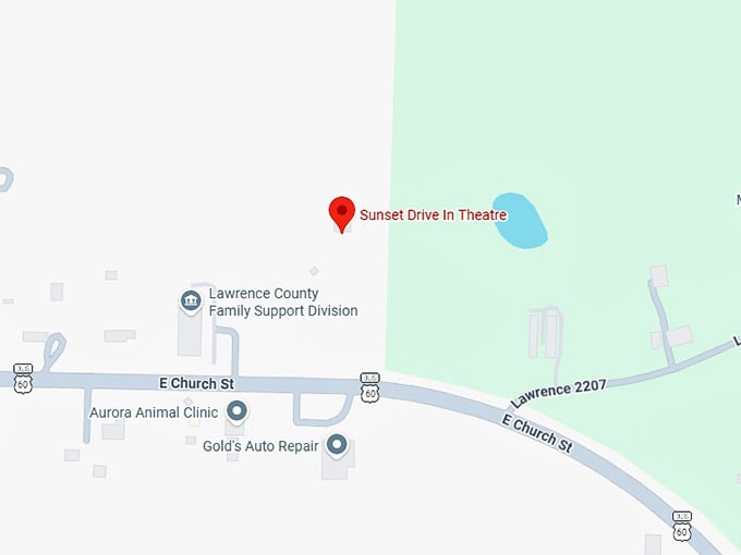 16. sunset drive in theatre map