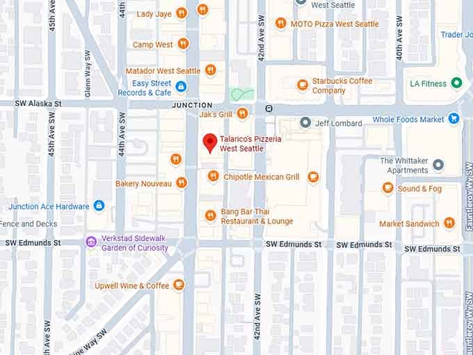 16. talarico's pizzeria west seattle map