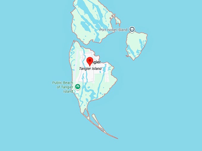 16. tangier island map