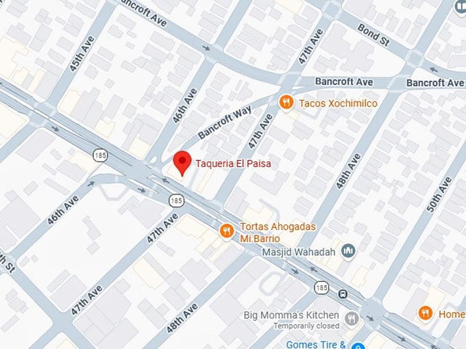 16. taqueria el paisa map