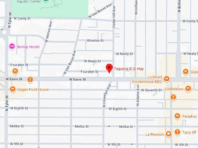 16. taqueria el si hay map