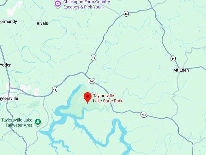 16. taylorsville lake state park map