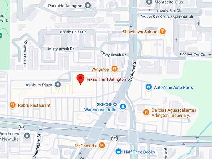 16. texas thrift arlington map