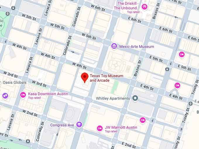 16. texas toy museum and arcade map