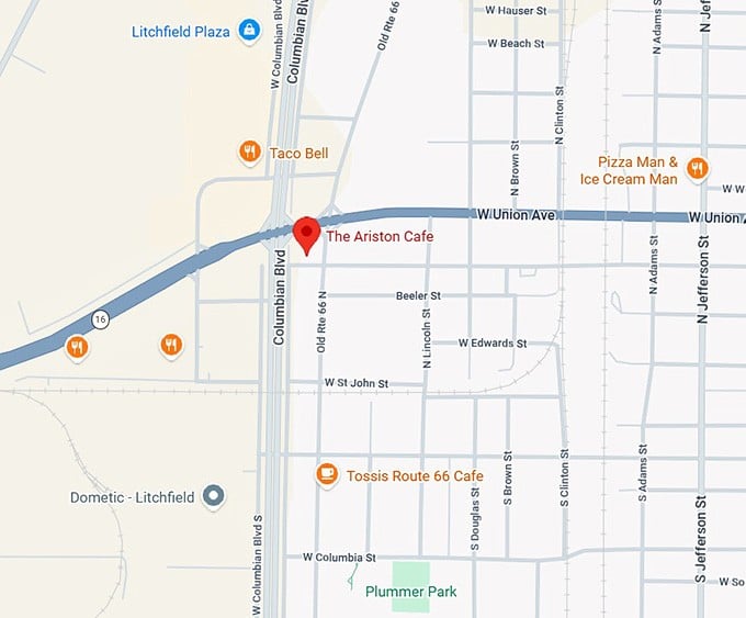 16. the ariston cafe map