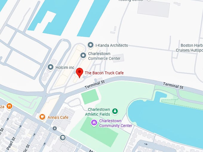 16. the bacon truck cafe map