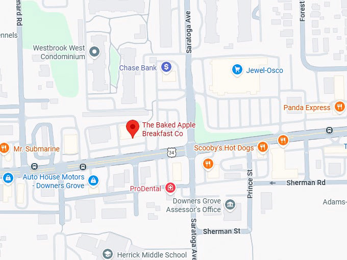 16. the baked apple breakfast co. map