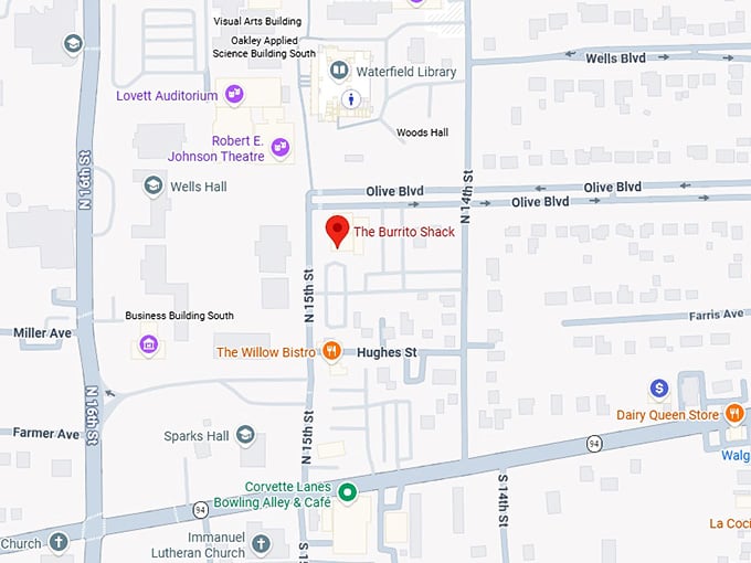 16. the burrito shack map