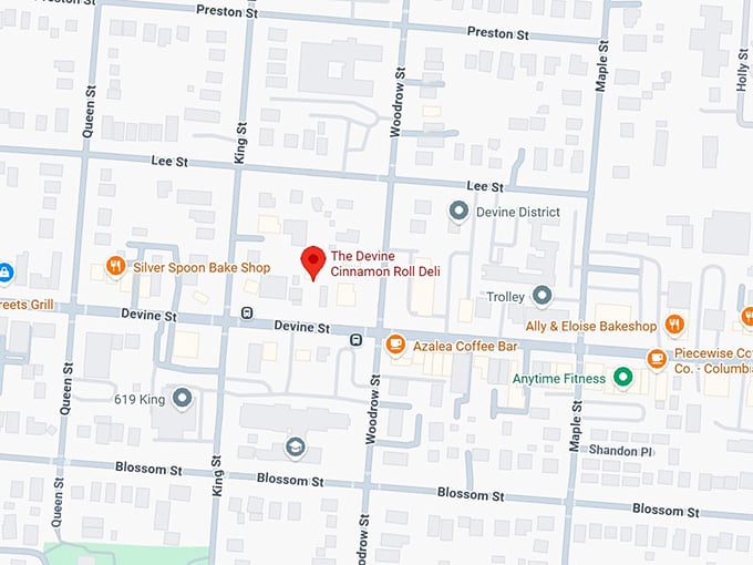 16. the devine cinnamon roll deli map