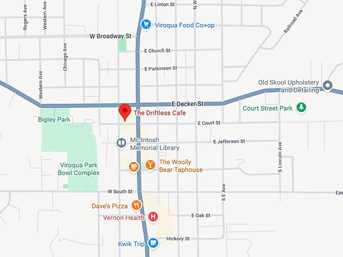 16. the driftless cafe map