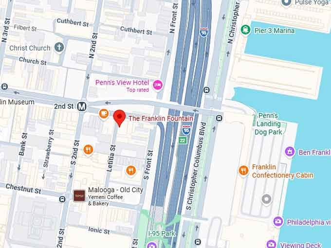 16. the franklin fountain map