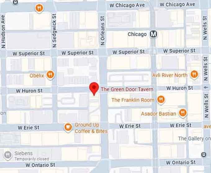 16. the green door tavern map