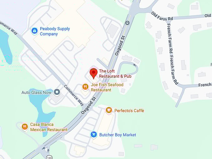 16. the loft restaurant & pub map