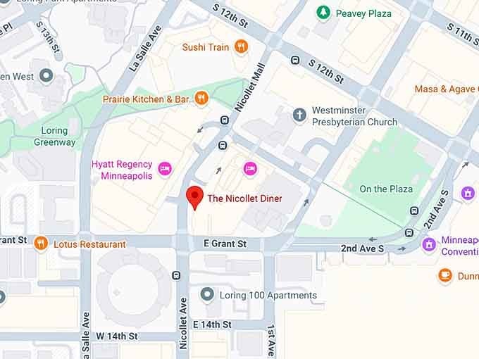 16. the nicollet diner map