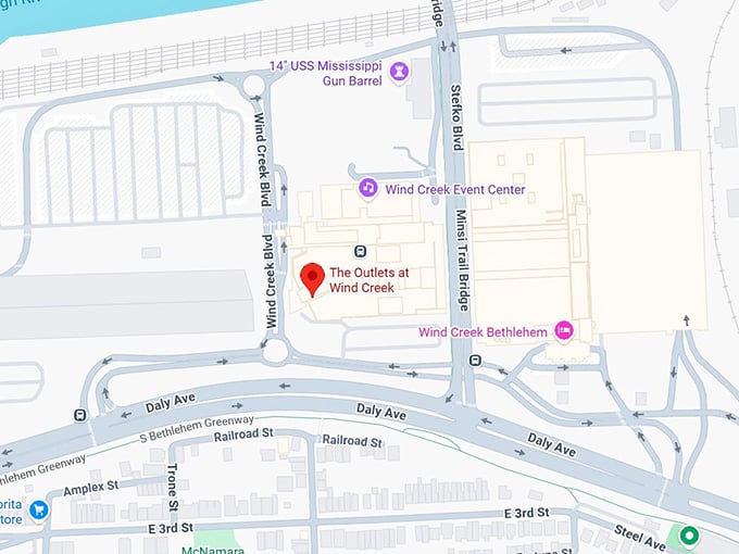 16. the outlets at wind creek map