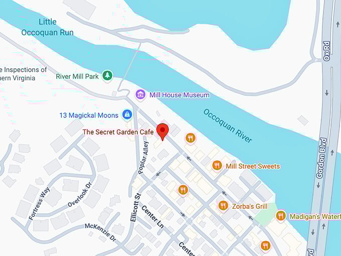 16. the secret garden cafe map