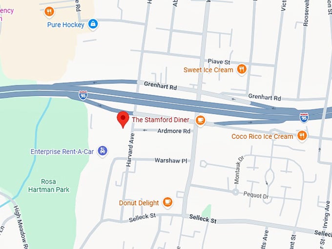 16. the stamford diner map