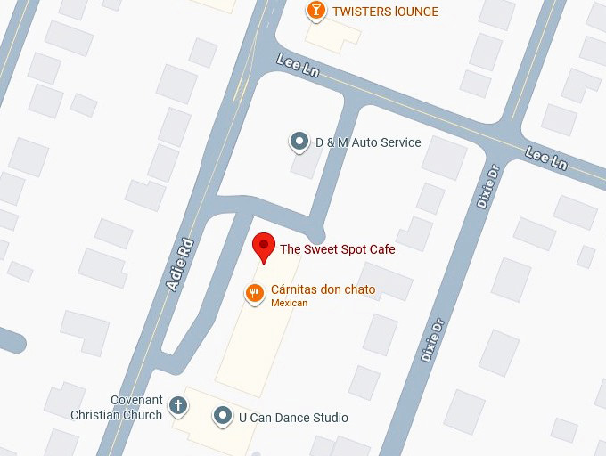 16. the sweet spot cafe's map