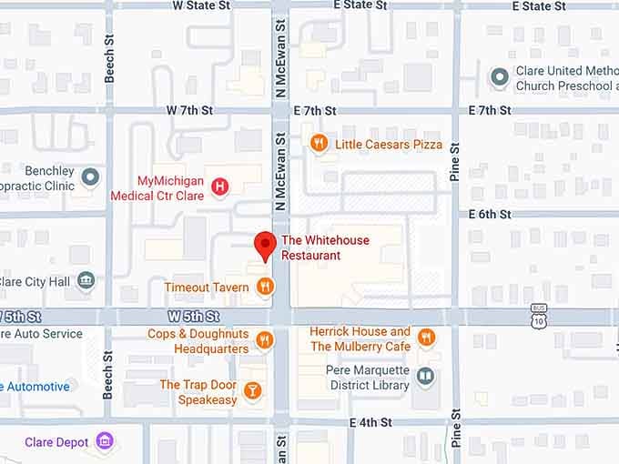 16. the whitehouse restaurant map