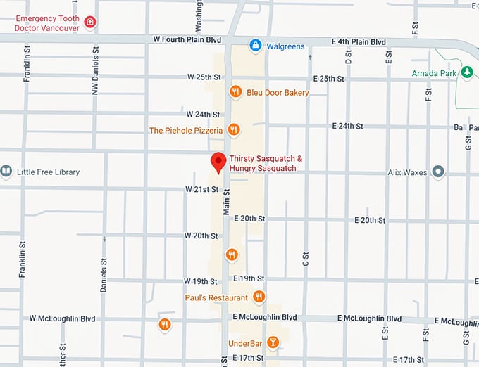 16. thirsty sasquatch & hungry sasquatch map