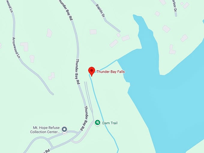 16. thunder bay falls map